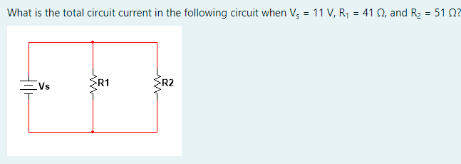 Solved What is the total circuit current in the following | Chegg.com