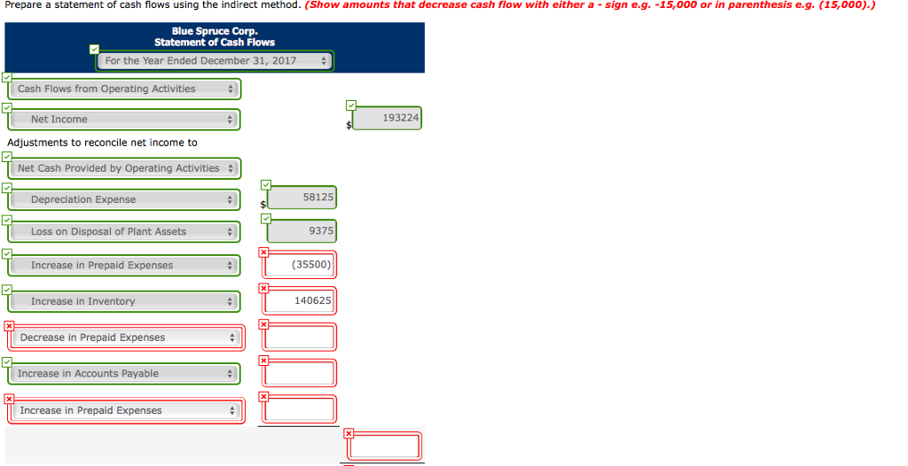 Statement Of Cash Flows Wiley