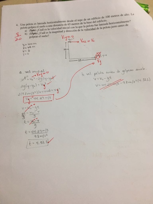 5. Un proyectil se dispara desde el borde de un | Chegg.com