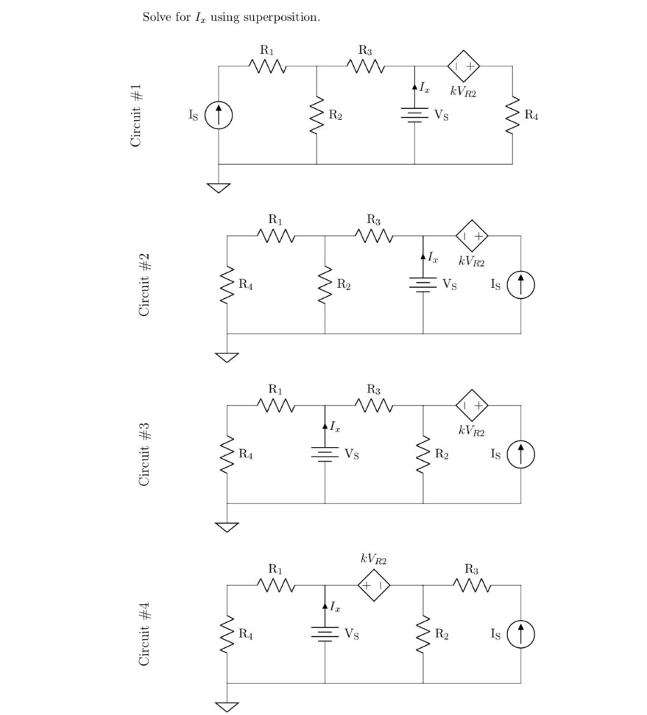 Solved Solve for I, using superposition. R1 R3 W 1 Circuit | Chegg.com