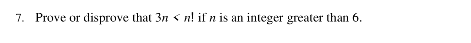 Solved 7. Prove or disprove that 3n | Chegg.com