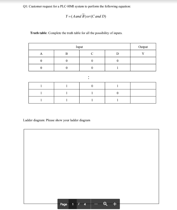Solved !) ﻿Truth table: Complete the truth table for all the | Chegg.com