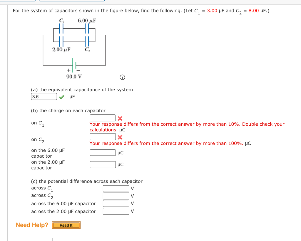 Solved For the system of capacitors shown in the figure | Chegg.com