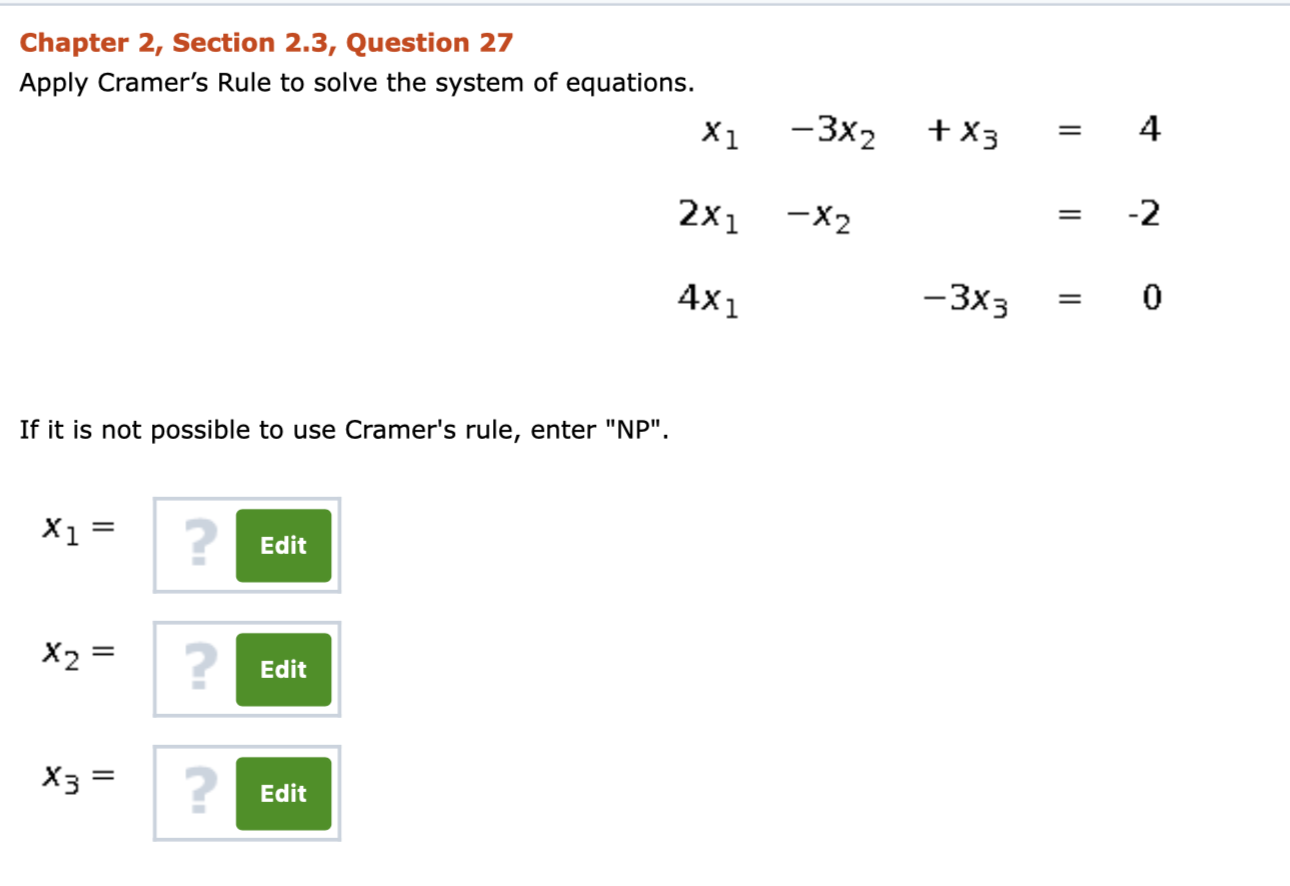 Solved Chapter 2, Section 2.1, Question 26 Evaluate det(A) | Chegg.com
