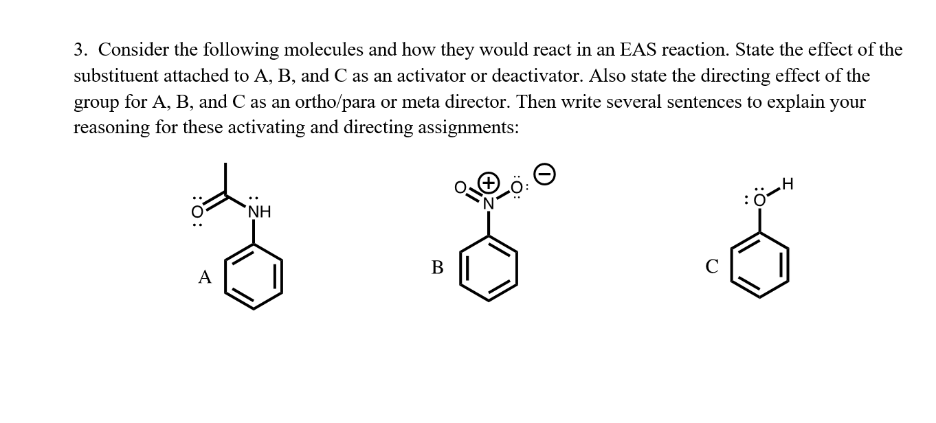 Solved 3. Consider the following molecules and how they | Chegg.com