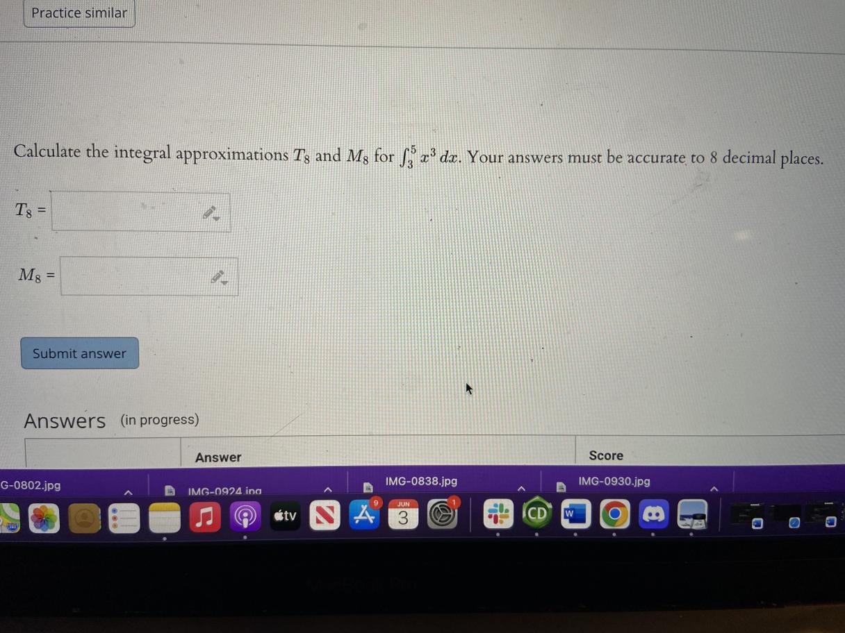Solved Calculus #2 Edfinity homework 7.8 Numerical | Chegg.com