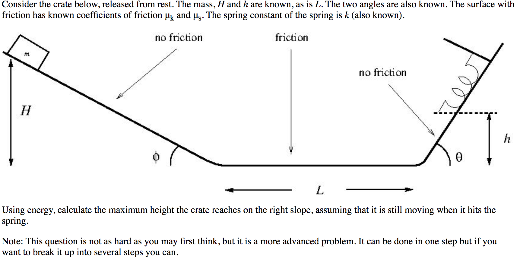 Solved Consider the crate below, released from rest. The | Chegg.com