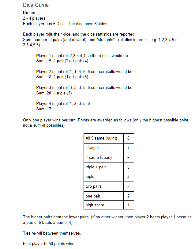 1. Create a class Die Die numSides:int + roll():int | Chegg.com