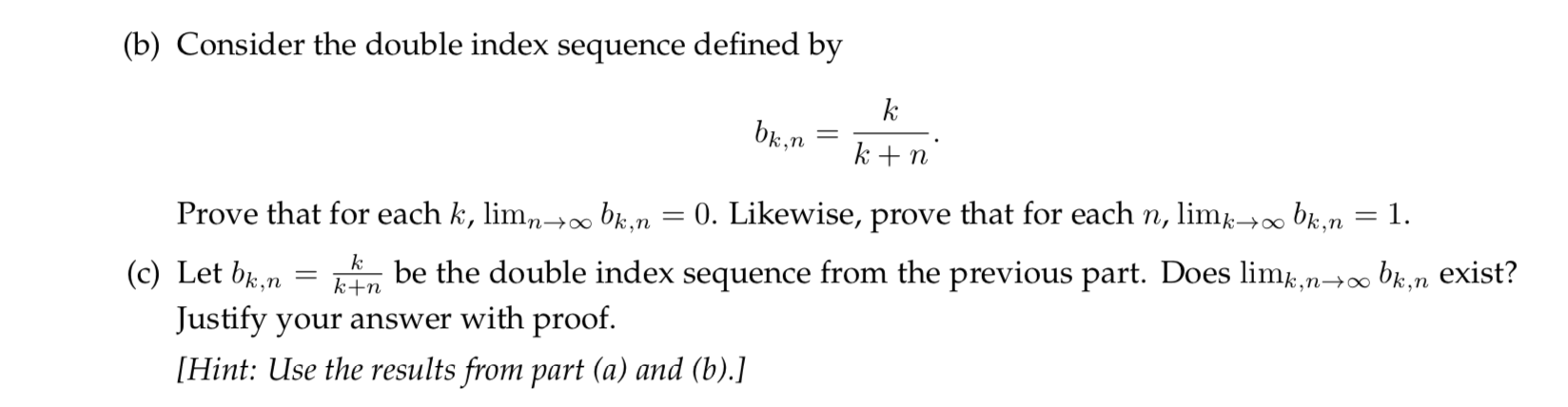 Solved 3. (Lecture 6) A double index sequence is a function | Chegg.com