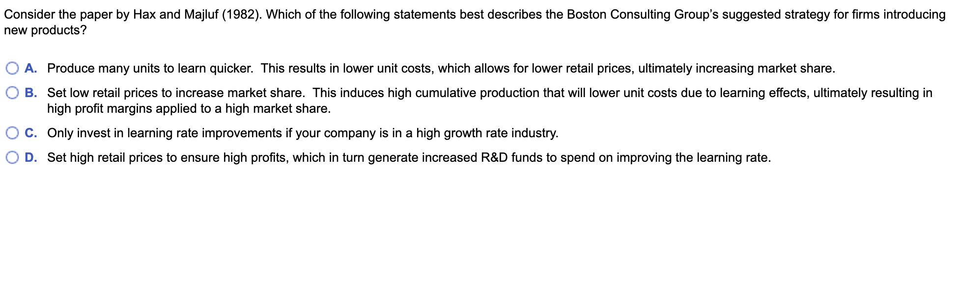 Solved Consider the paper by Hax and Majluf (1982). Which of | Chegg.com