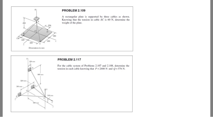 Solved PROBLEM 2.109 A rectangular plate is supported by | Chegg.com