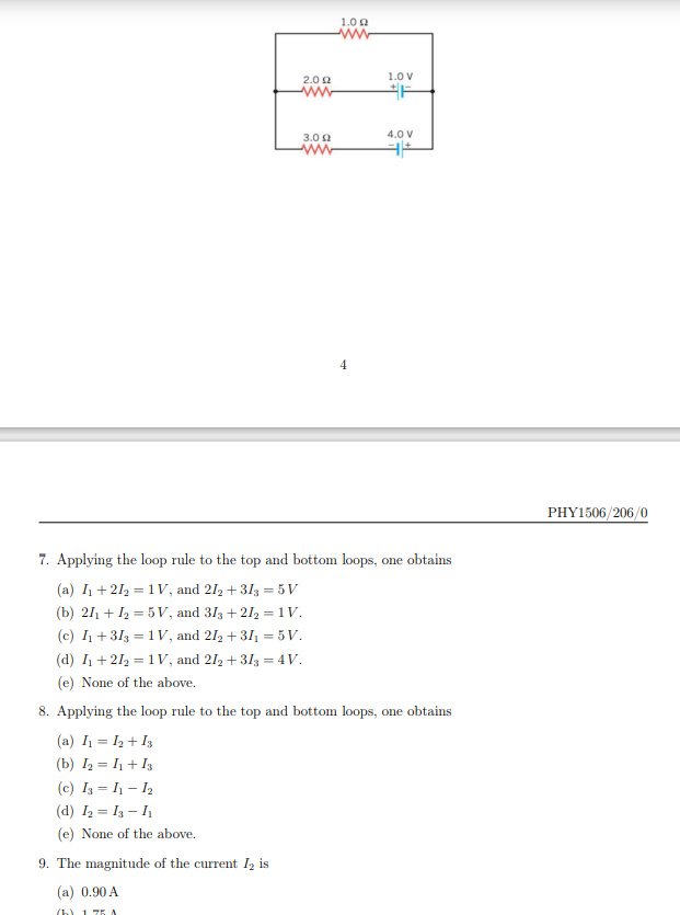 Solved 7. Applying the loop rule to the top and bottom | Chegg.com