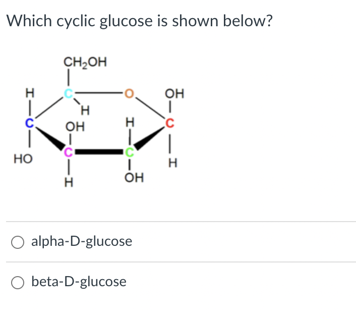 Solved Which cyclic glucose is shown | Chegg.com