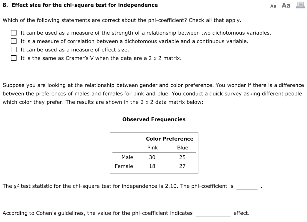 Solved The x^2 test statistic for the chi-square test for | Chegg.com