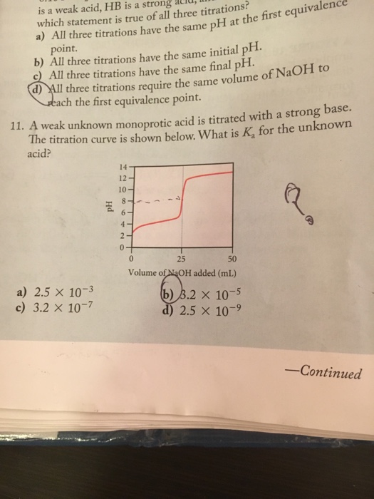 Solved Which statement is true of all three titrations? A) | Chegg.com