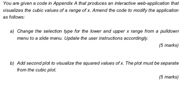You are given a code in Appendix A that produces an | Chegg.com