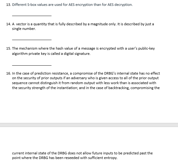 Solved 13. Different S-box values are used for AES | Chegg.com
