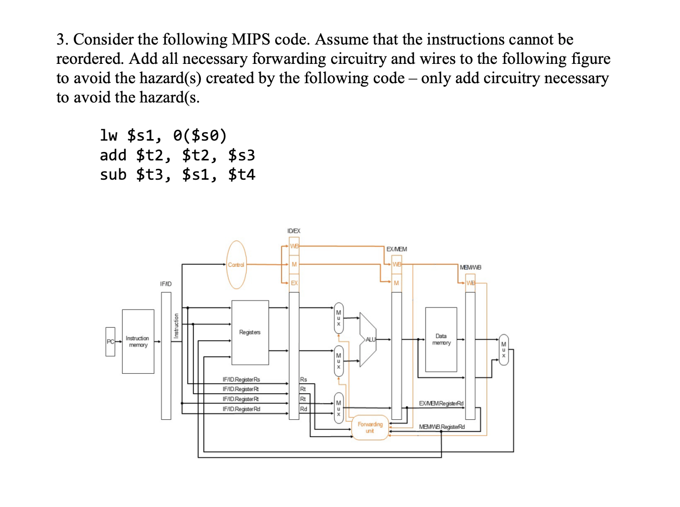 3 Consider The Following Mips Code Assume That The 