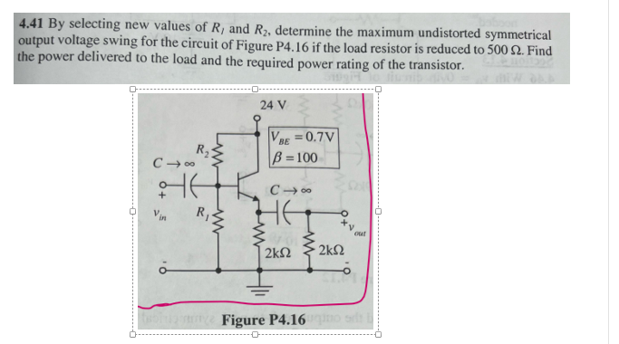 Solved 4.41 please answersVo = 7.2 Vp-pR1 = 369 k ohmsR2 = | Chegg.com