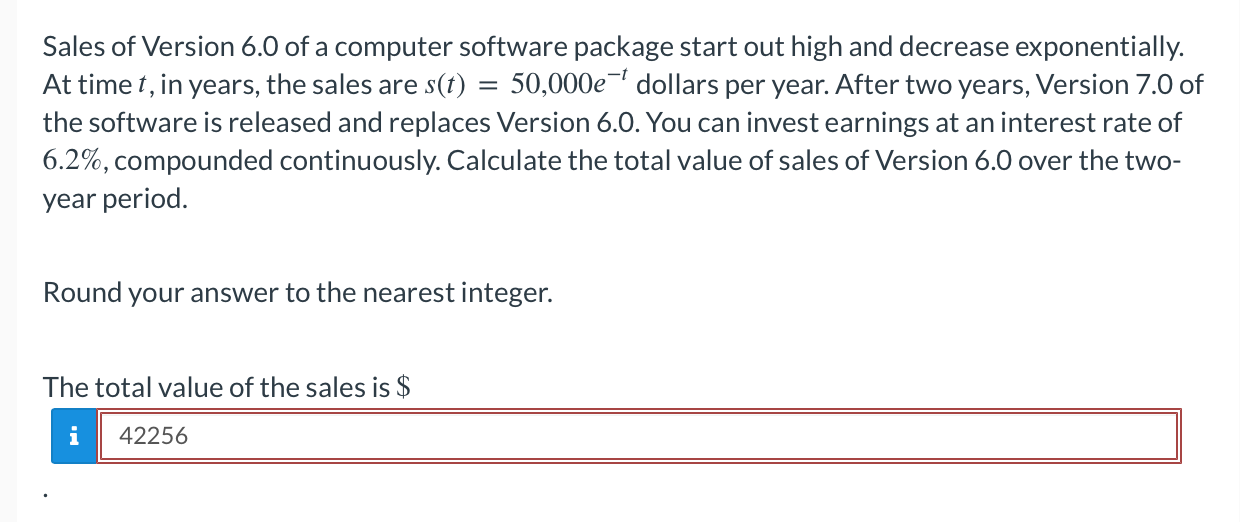 Solved Sales of Version 6.0 of a computer software package | Chegg.com