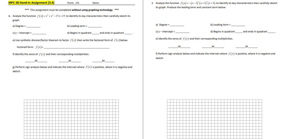 Solved MPC-30 Hand-In Assignment (3.4] Points /24 Name: 2. | Chegg.com