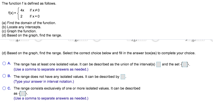 Solved The function f is defined as follows. 4x if x #0 f(x) | Chegg.com