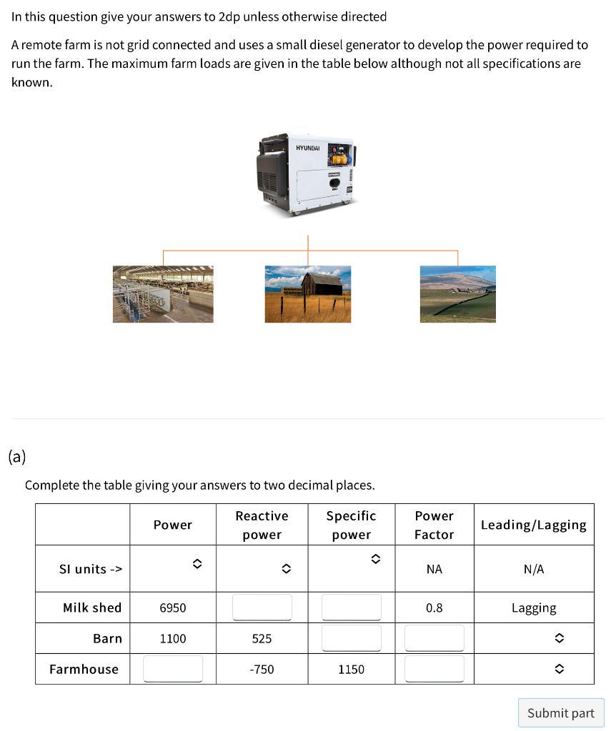 Solved In this question give your answers to 2dp unless | Chegg.com