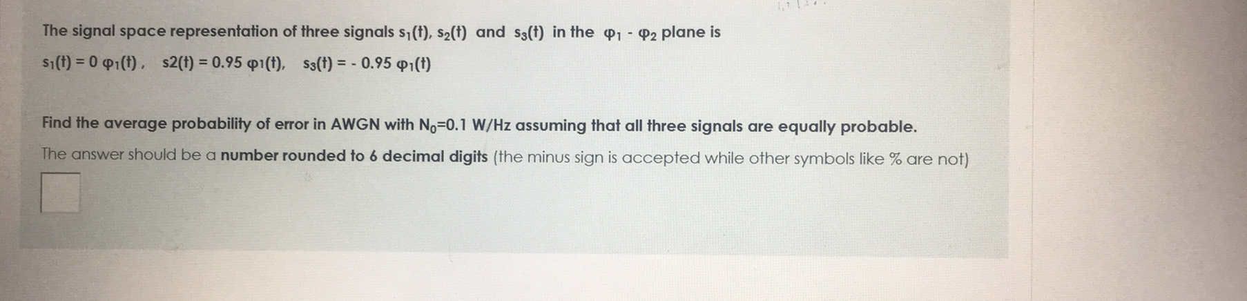 Solved The signal space representation of three signals | Chegg.com