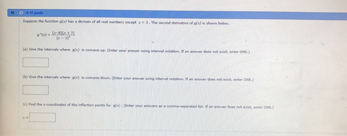 Solved Suppose the function góx) has a domain of all real | Chegg.com