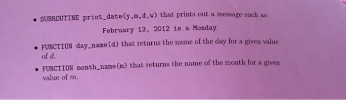 Solved 2. Given a date, it is possible to determine the day | Chegg.com