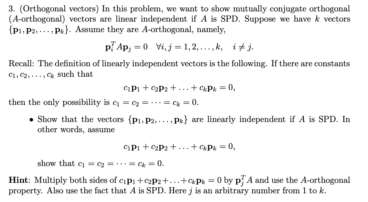 Solved T = 3. (Orthogonal vectors) In this problem, we want | Chegg.com
