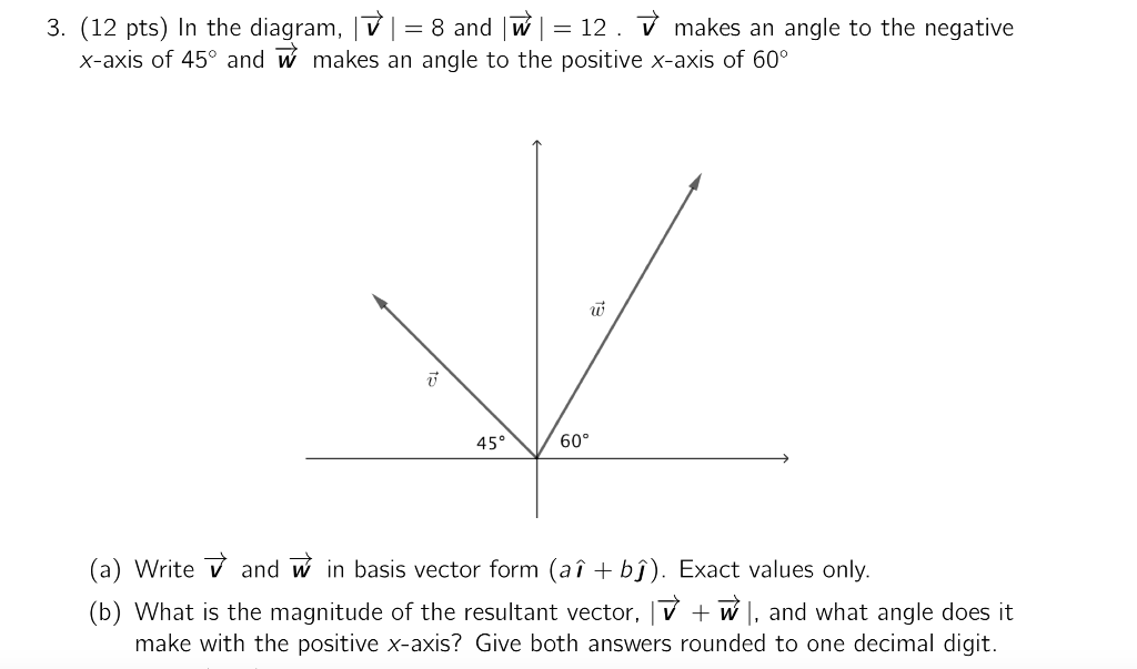 Solved 3. (12 pts) In the diagram, T I = 8 and W = 12. Ū | Chegg.com