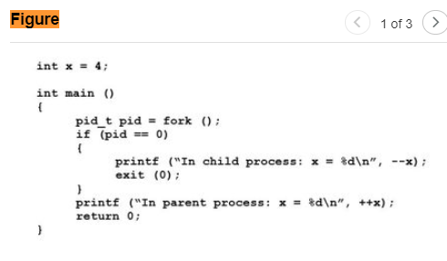 To examine the fork() system call with code and | Chegg.com