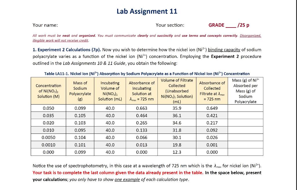 Solved Lab Assignment 11 Your name: Your section: GRADE /25 | Chegg.com