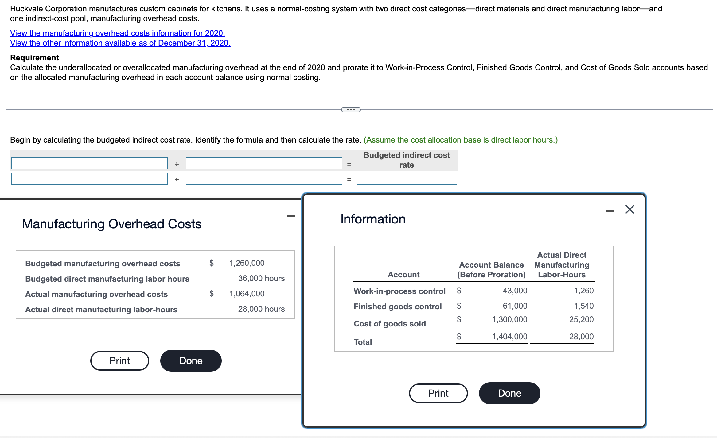 Begin by calculating the budgeted indirect cost rate. | Chegg.com