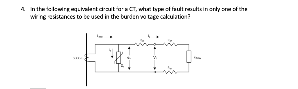 4. In the following equivalent circuit for a CT, what | Chegg.com
