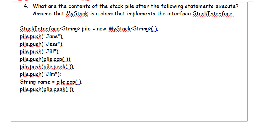 Solved 1. If you push the objects x,y, and z onto an | Chegg.com