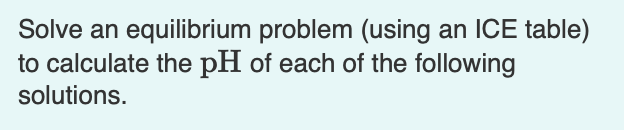 Solved Solve an equilibrium problem (using an ICE table) to | Chegg.com