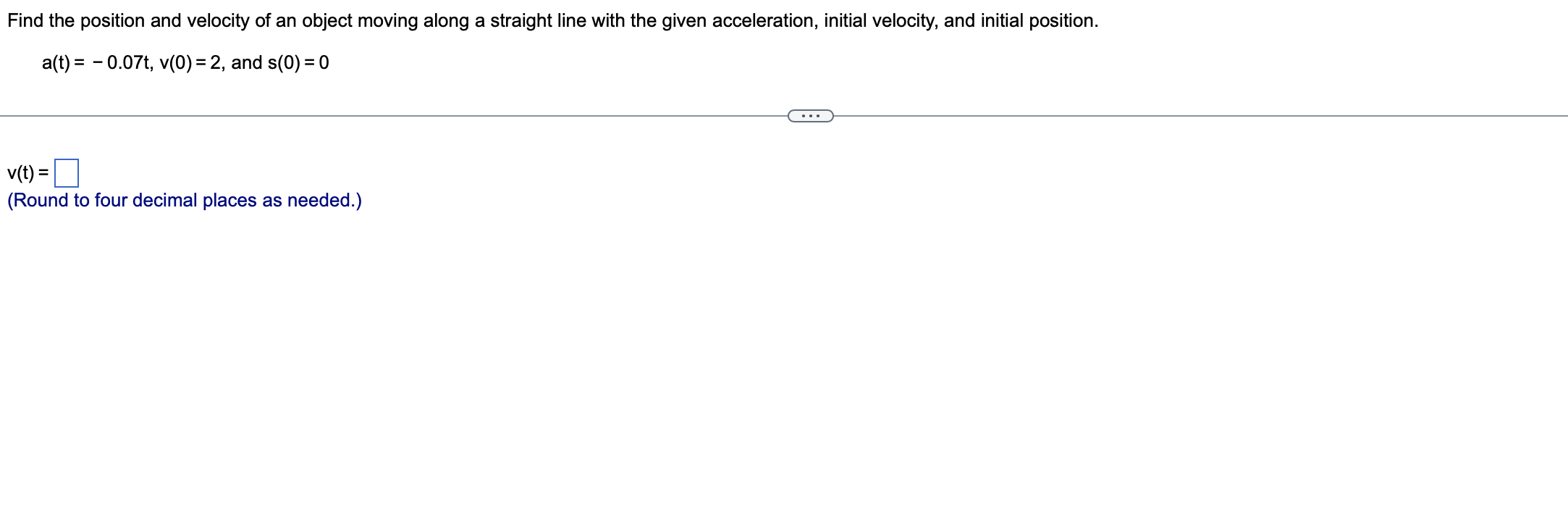 Solved Find the position and velocity of an object moving | Chegg.com