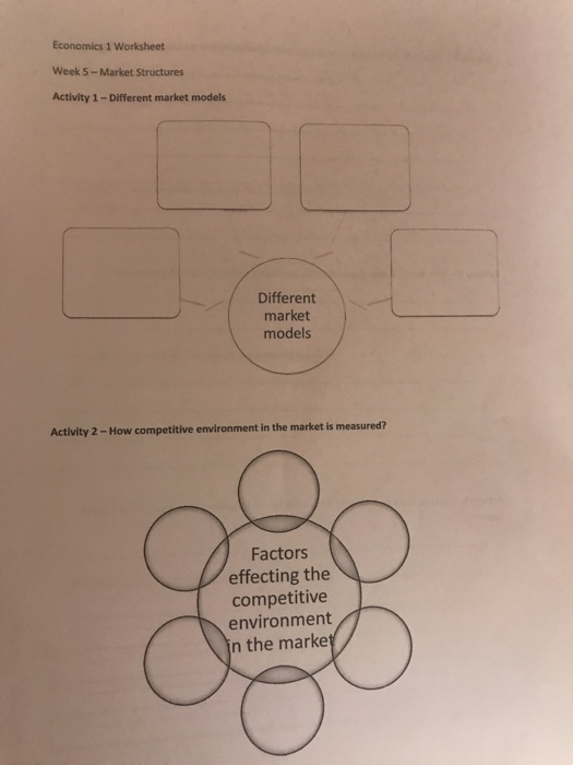 Solved Economics 1 Worksheet Week 5-Market Structures | Chegg.com