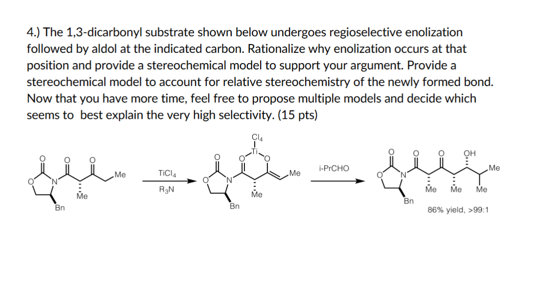 Solved 4.) ﻿The 1,3-dicarbonyl substrate shown below | Chegg.com
