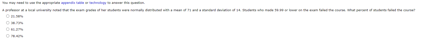 Solved 21.58% 38.73% 61.27% 78.42% | Chegg.com
