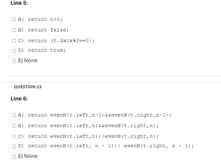 Solved Write the method private boolean evenN(BTNode t, int | Chegg.com