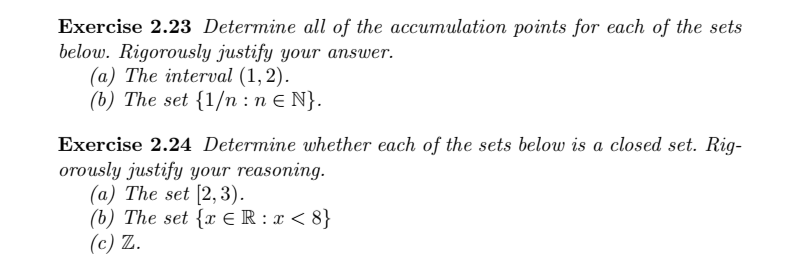 Solved Exercise 2.23 Determine all of the accumulation | Chegg.com