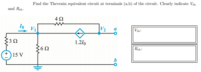 Solved Find the Thevenin equivalent circuit at terminals | Chegg.com Solved Find the Thevenin equivalent circuit at terminals | Chegg.com