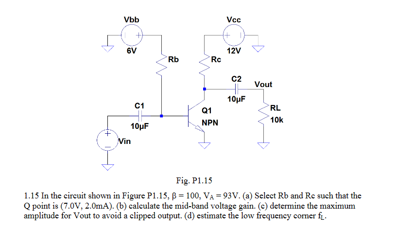 Solved Fig. P1.15 1.15 In the circuit shown in Figure | Chegg.com