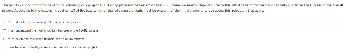 Solved project. According to the material in section 1.3 of | Chegg.com