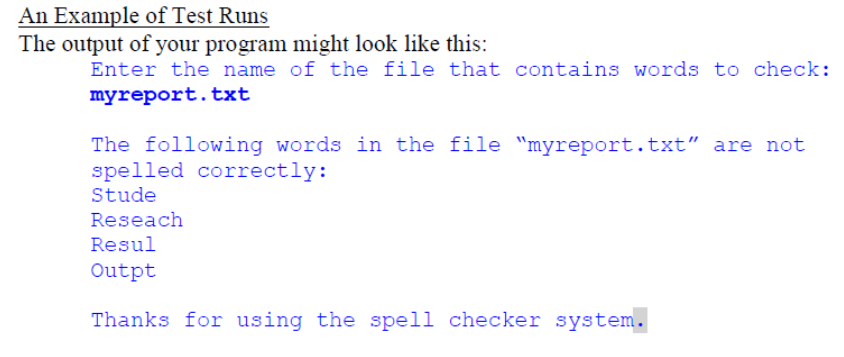 Solved Consider spell checking problem: a program reads a | Chegg.com