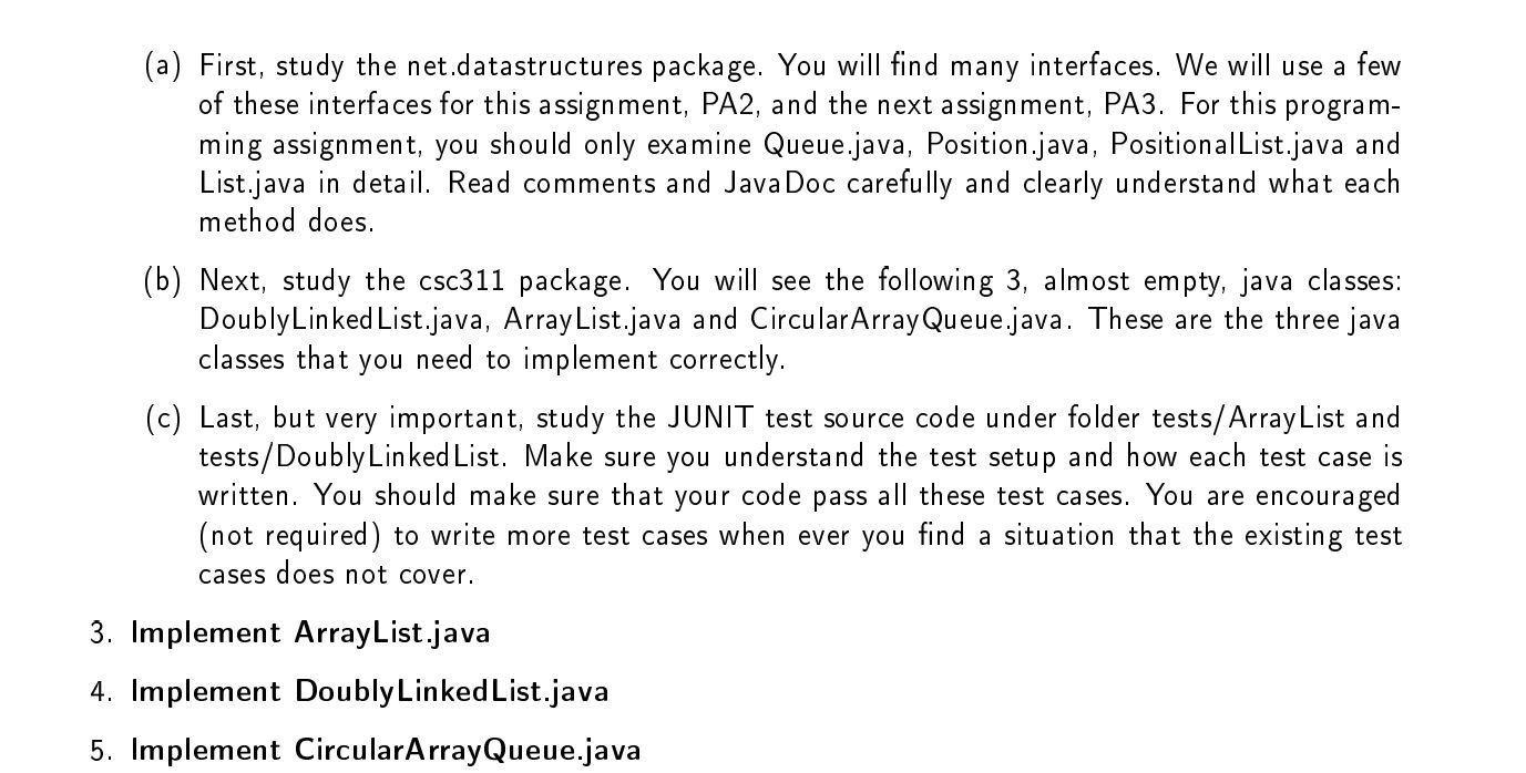Solved (a) First, study the net.datastructures package. You | Chegg.com