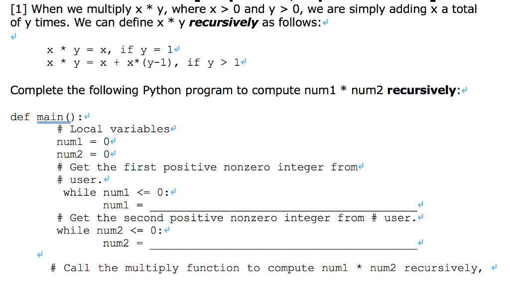 Solved Stuck Here In Python Recursion ion Please Help Chegg